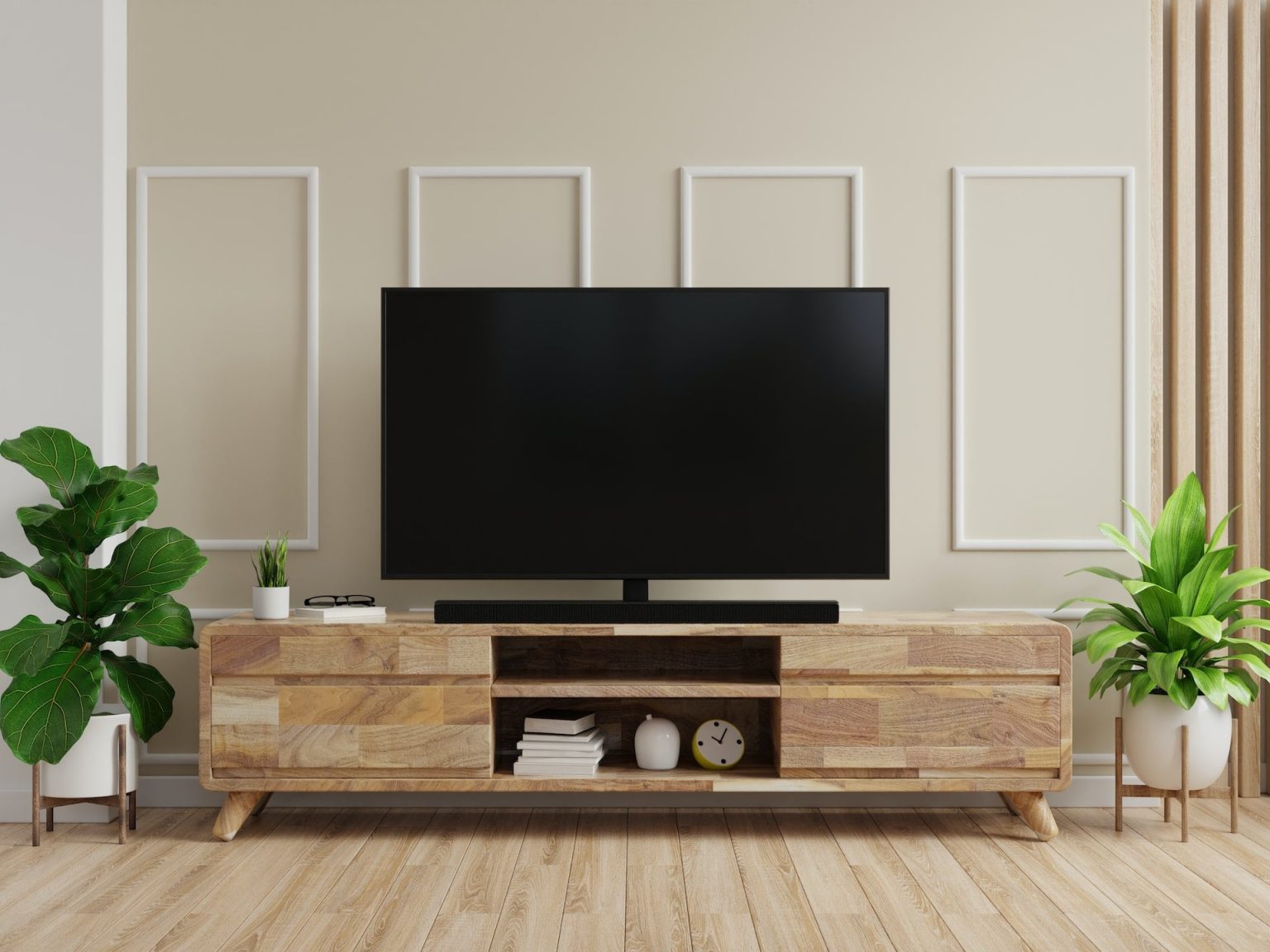 Comment décorer le mur derrière une TV ? - Skan